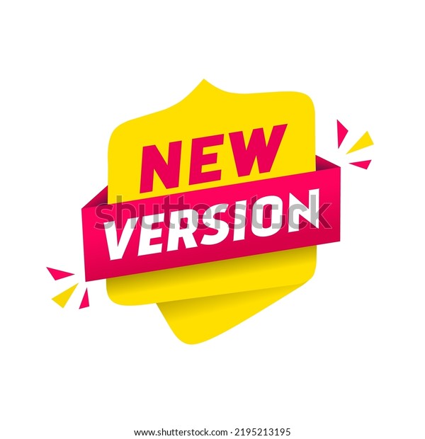 New Version Banner Design Template Modern Stock Vector (Royalty Free ...