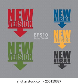 New Version Icon Tag Label Sign Stock Vector (Royalty Free) 250110829 ...