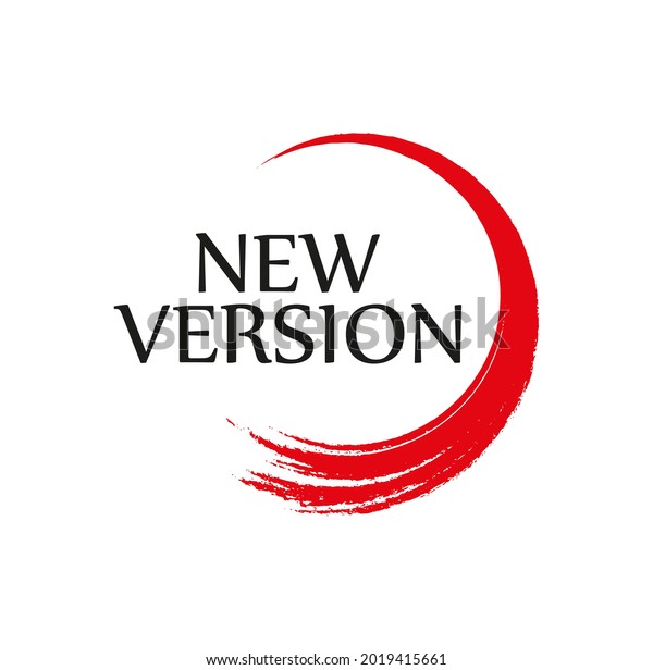 New Version Sign On White Background Stock Vector (Royalty Free ...