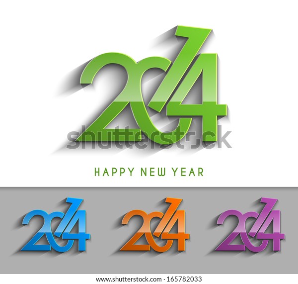 New Year 2014 Text Design Stock Vector (Royalty Free) 165782033 ...