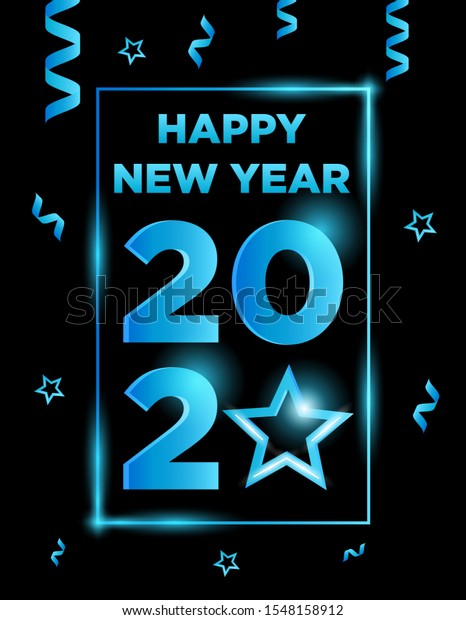 New Year 2020 Gift Card Background Stock Vector (Royalty Free ...