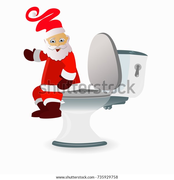 New Year Christmas Constipation Diarrhea Concept Stock Vector (Royalty ...