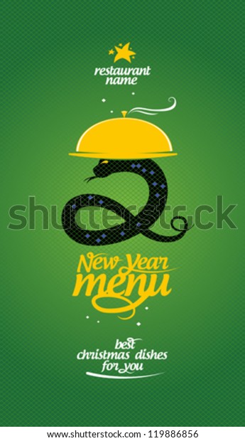 New Year Menu Card Design Template Stock Vector (Royalty Free) 119886856