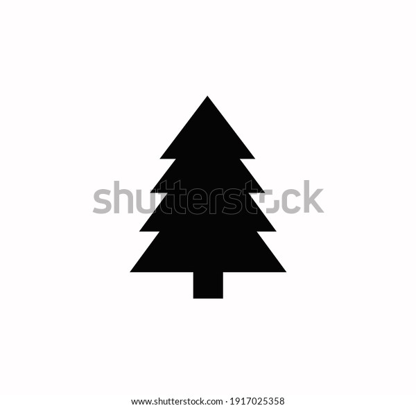 New Year Tree Icon Vector On Stock Vector (Royalty Free) 1917025358 ...