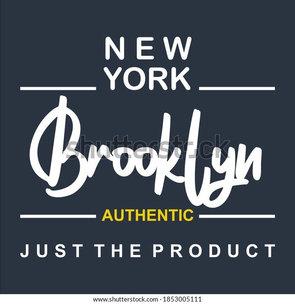 New York Brooklyn Words Design Rubber Stock Vector (Royalty Free ...