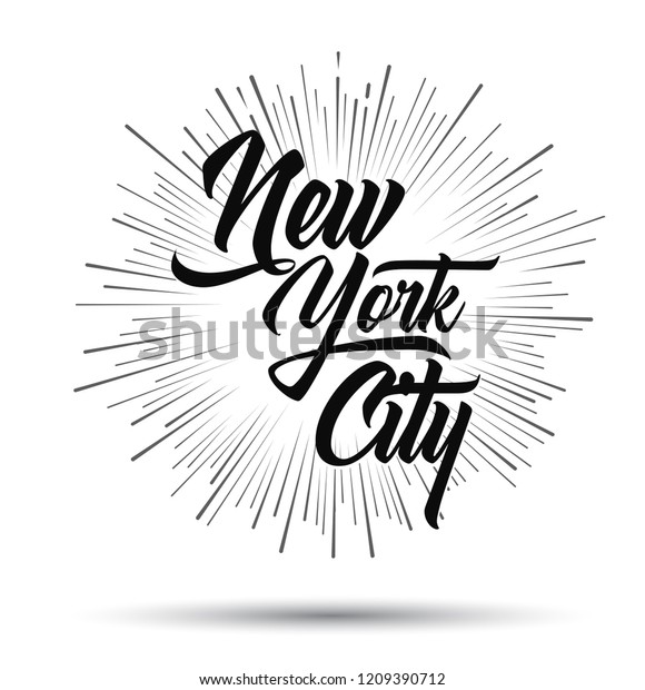 New York City Slogan Vector Art Stock Vector (Royalty Free) 1209390712