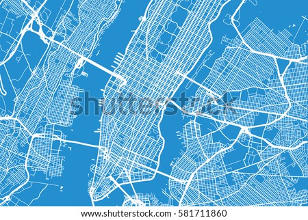 New York City Vector Map Stock Vector (Royalty Free) 581711860 ...