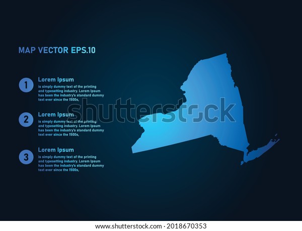 New York Map Infographic Style On Stock Vector (Royalty Free ...