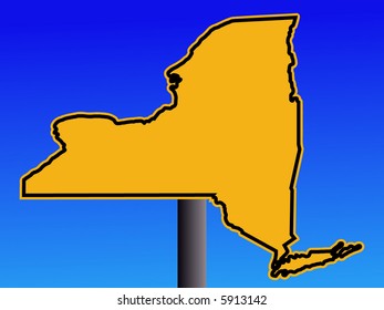 New York Map Warning Sign Stock Vector (Royalty Free) 5913142 ...