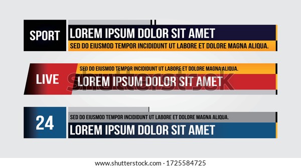 News Lower Thirds Vector Pack Stock Vector (Royalty Free) 1725584725 ...