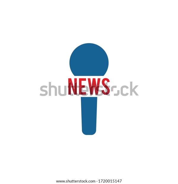 News Microphone Logo Icon Vector Stock Vector (Royalty Free) 1720015147 ...