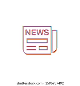 News Paper Vector App Icon: vector de stock (libre de regalías ...