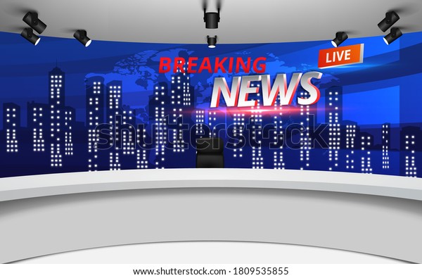 News Studio City Night Background Stock Vector (Royalty Free ...
