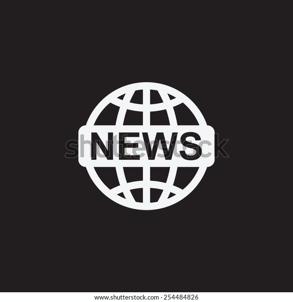 Icône vectorielle de l'actualité. Symbole mondial. : image vectorielle ...