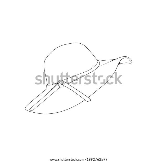 Newsboy Cap Outline Drawing Vector Newsboy: vetor stock (livre de ...