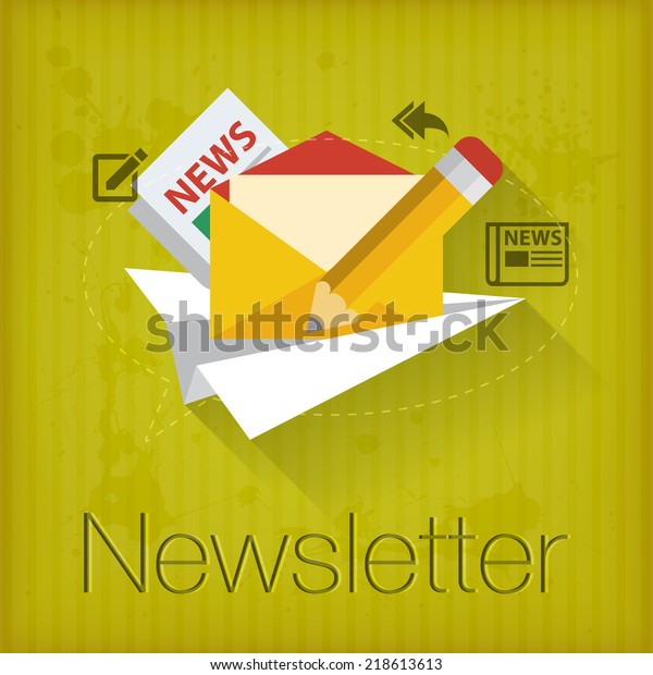 Newsletter Concept Illustration Stock Vector (Royalty Free) 218613613 ...