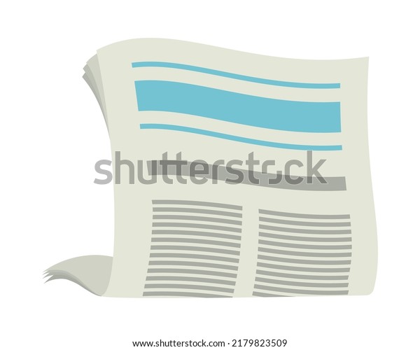 Newspaper Blue Header On White Background: เวกเตอร์สต็อก (ปลอดค่า ...