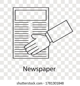 Newspaper Concept On Transparency Background Creative Stock Vector ...