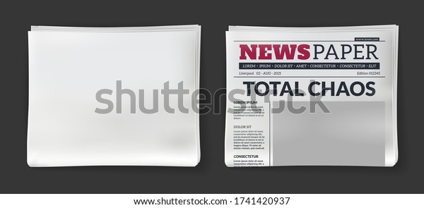 Newspaper Headline Vector Daily Magazine Print Stock Vector (Royalty ...