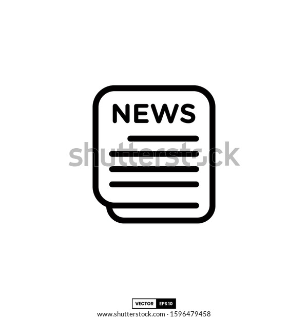 Newspaper Icon Design Inspiration Vector Template Stock Vector (Royalty ...