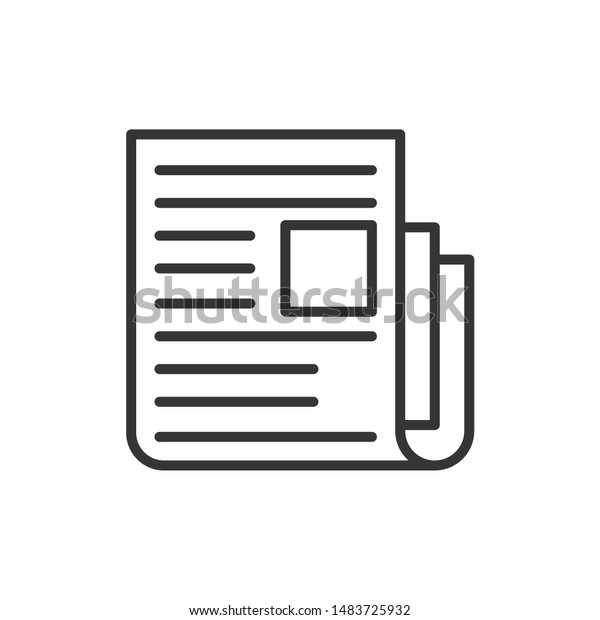 Newspaper Icon Template Color Editable Newspaper Stock Vector (Royalty ...
