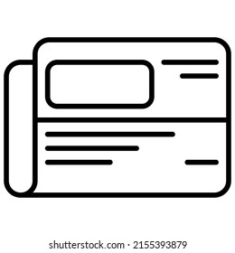 Newspaper Icon Transparent Background Stock Vector (Royalty Free ...