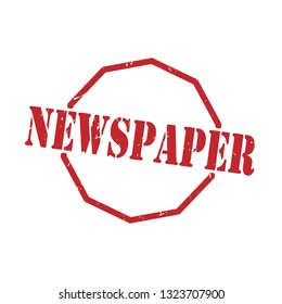 Newspaper Isolated Square Rubber Stamp Tag Stock Vector (Royalty Free ...