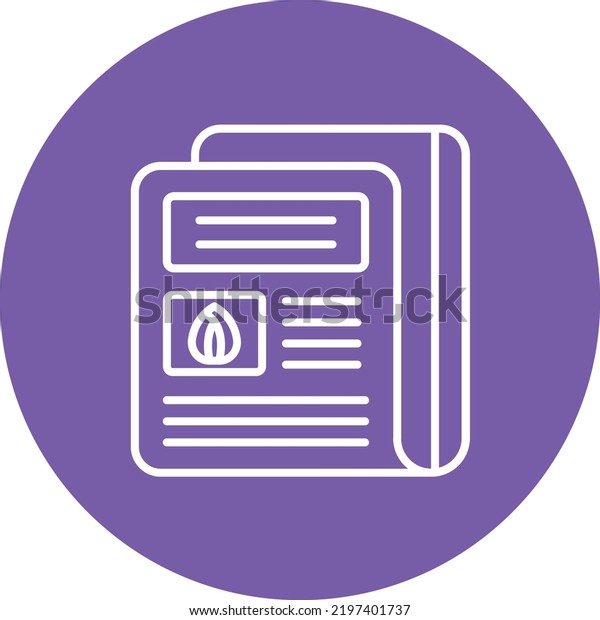 Newspaper Line Circle Icon Vector Image Stock Vector (Royalty Free ...