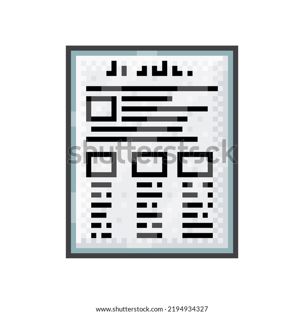 Newspaper Photo Frame Pixel Art Vector: เวกเตอร์สต็อก (ปลอดค่าลิขสิทธิ์ ...