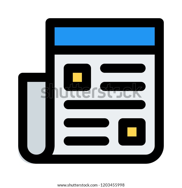 Newspaper Print Media Source Stock Vector (Royalty Free) 1203455998 ...