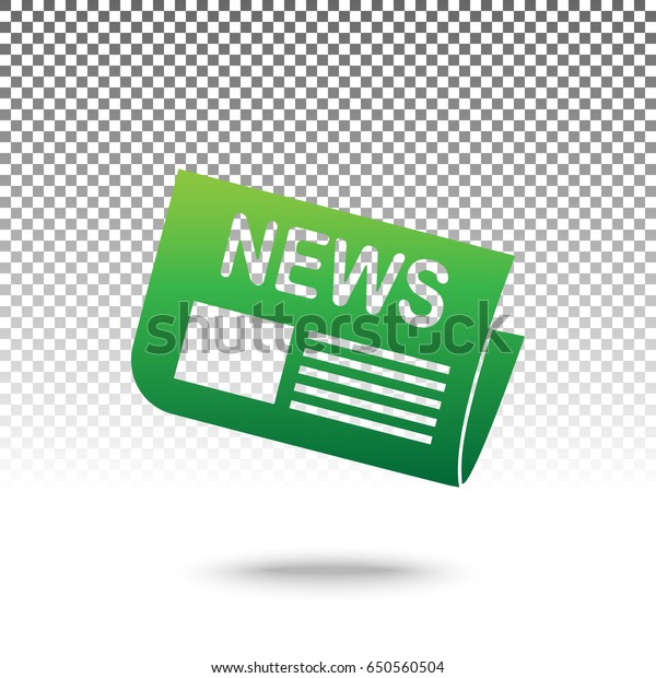 Newspaper Sign Vector Green Gradient Icon 库存矢量图（免版税）650560504 ...