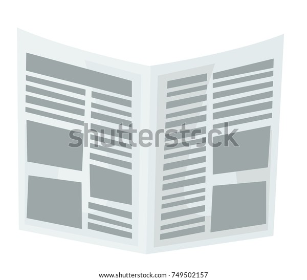 Newspaper Vector Cartoon Illustration Isolated On Stock Vector (Royalty ...