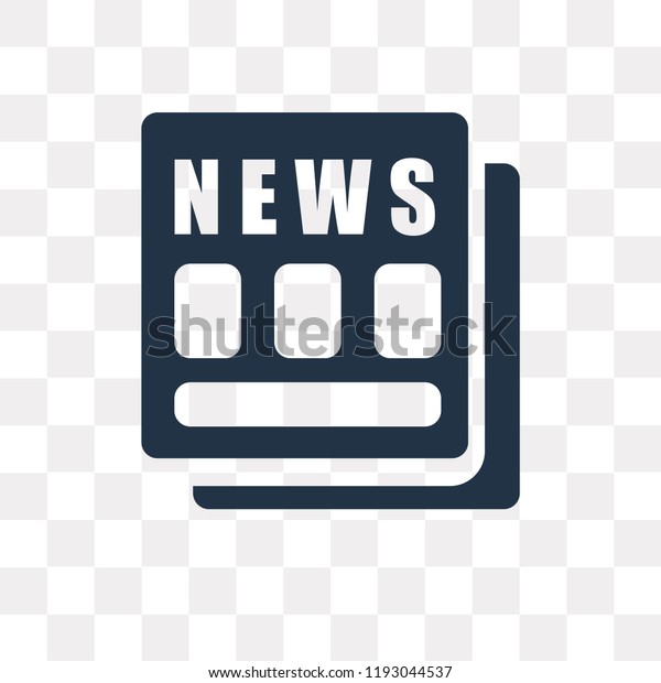 Newspaper Vector Icon Isolated On Transparent Stock Vector (Royalty ...