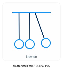 Newton Science Icon Concept Stock Vector (Royalty Free) 2141034429 ...