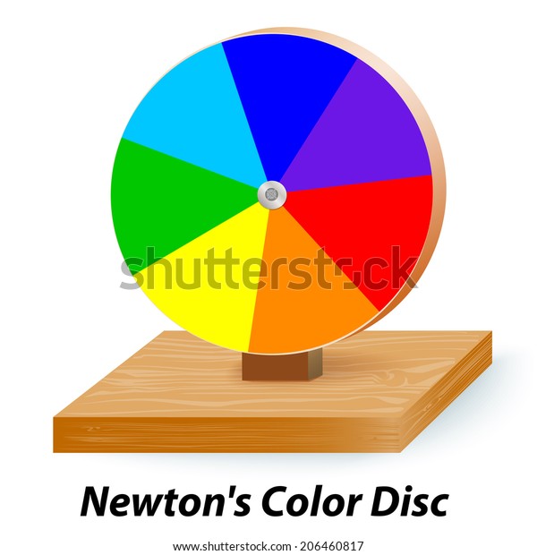 Newtons Color Disc When Wheel Set Stok Vektör (Telifsiz) 206460817