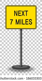 Next 7 Miles Sign Isolated On Stock Vector (Royalty Free) 1860333031 ...