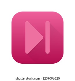 Next Play Button Outline Icon Linear Stock Vector (Royalty Free ...