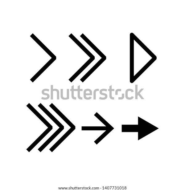 Next Arrow Icon Set Simple Pictogram Stock Vector (Royalty Free ...