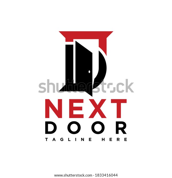 Next Door Logo Letter N D Stock Vector (Royalty Free) 1833416044 ...