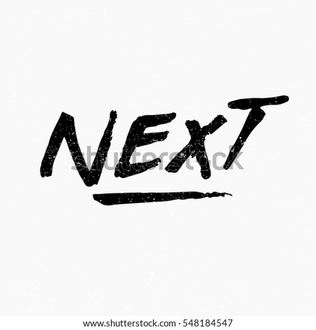 Next Ink Hand Lettering Modern Brush Stock Vector (Royalty Free ...