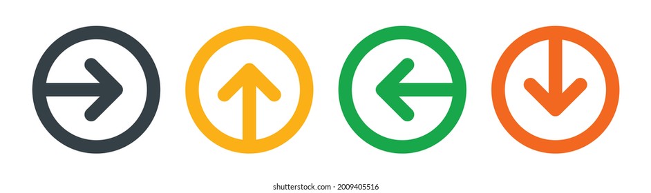 Next Left Right Down Arrow Icon Stock Vector (Royalty Free) 2009405516 ...