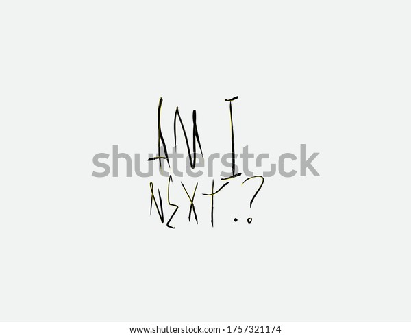 Next Lettering Text On White Background Stock Vector (Royalty Free ...