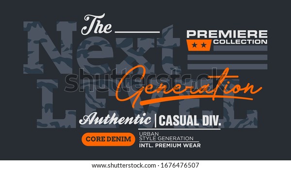 Next Level Stylish Typography Slogan Tshirt Stock Vector (Royalty Free ...