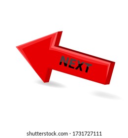 Next Red Arrow Sign Concept Vector Stock Vector (Royalty Free ...