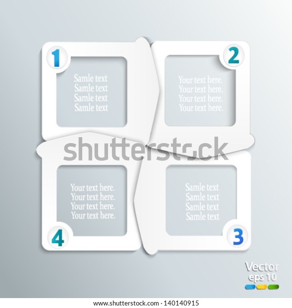 Next Step Arrow Boxes Stock Vector (Royalty Free) 140140915 | Shutterstock
