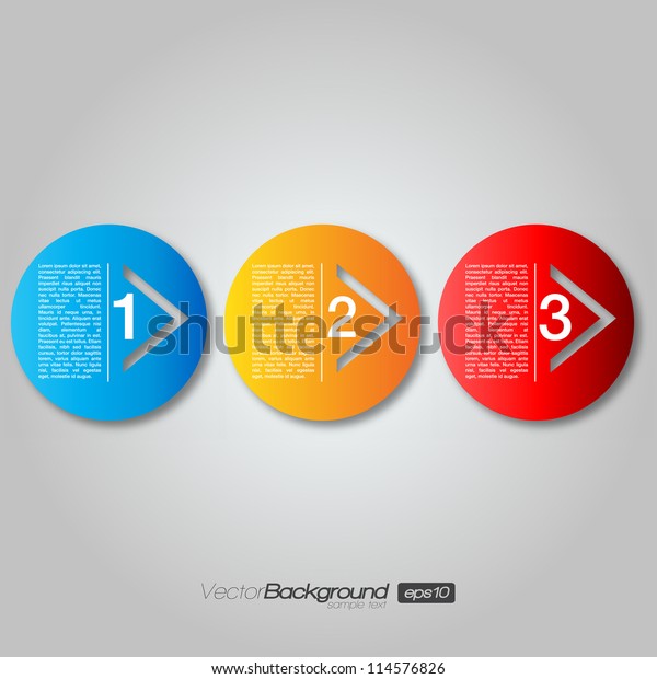 Next Step Arrow Circles Eps10 Vector Stock Vector (Royalty Free) 114576826