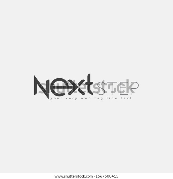 Next Step Logo Abstract Minimalism Light Stock Vector (Royalty Free ...