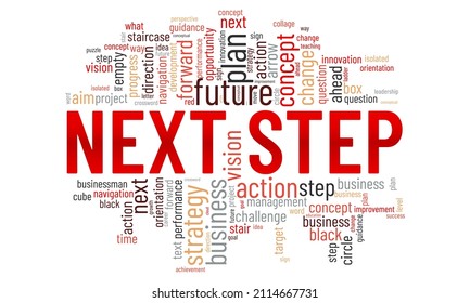 Next Step Word Cloud Template Business Stock Vector (Royalty Free ...