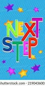 Next Step Word Written Childrens Font Stock Vector (Royalty Free ...