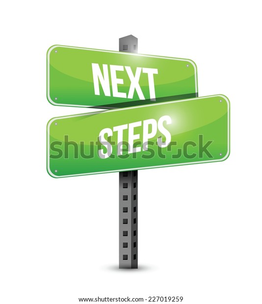 Next Steps Road Sign Illustration Design Stock Vector (Royalty Free ...
